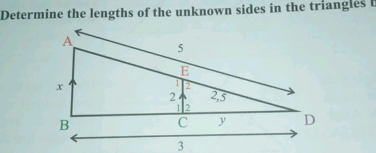 Determine the lengths of the unknown sides | StudyX