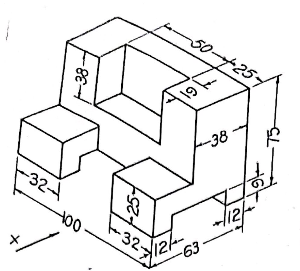 The image shows a 3D isometric drawing of a | StudyX