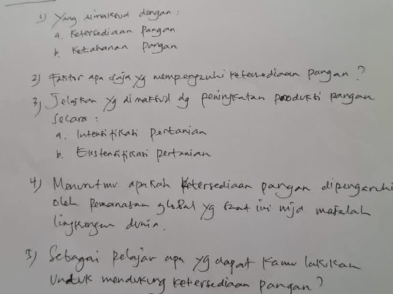 1) Yang dimaksud dengan: a. Ketersediaan | StudyX