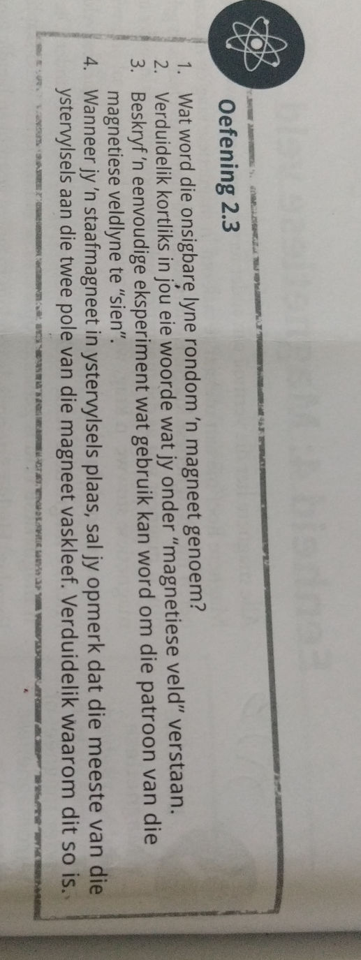 1. Wat word die onsigbare lyne rondom 'n | StudyX