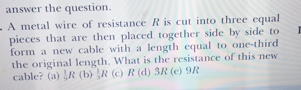 A metal wire of resistance $R$ is cut into | StudyX