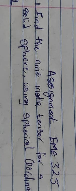 1. Find the inertia tensor for a solid | StudyX