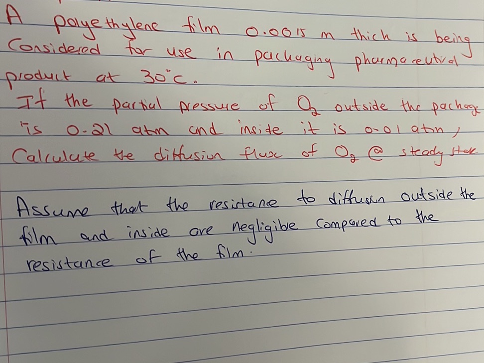 A polyethylene film 0.0015 m thick is being | StudyX