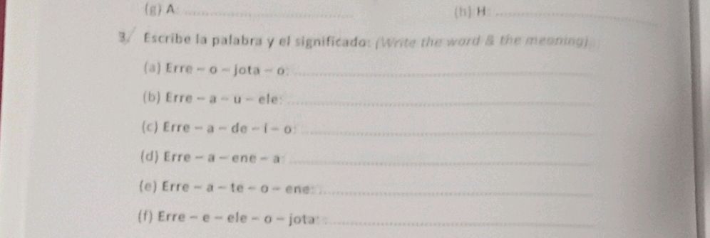 3. Escribe la palabra y el significado: | StudyX