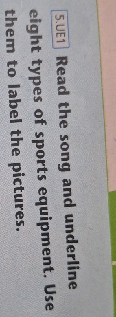 Read the song and underline eight types of | StudyX