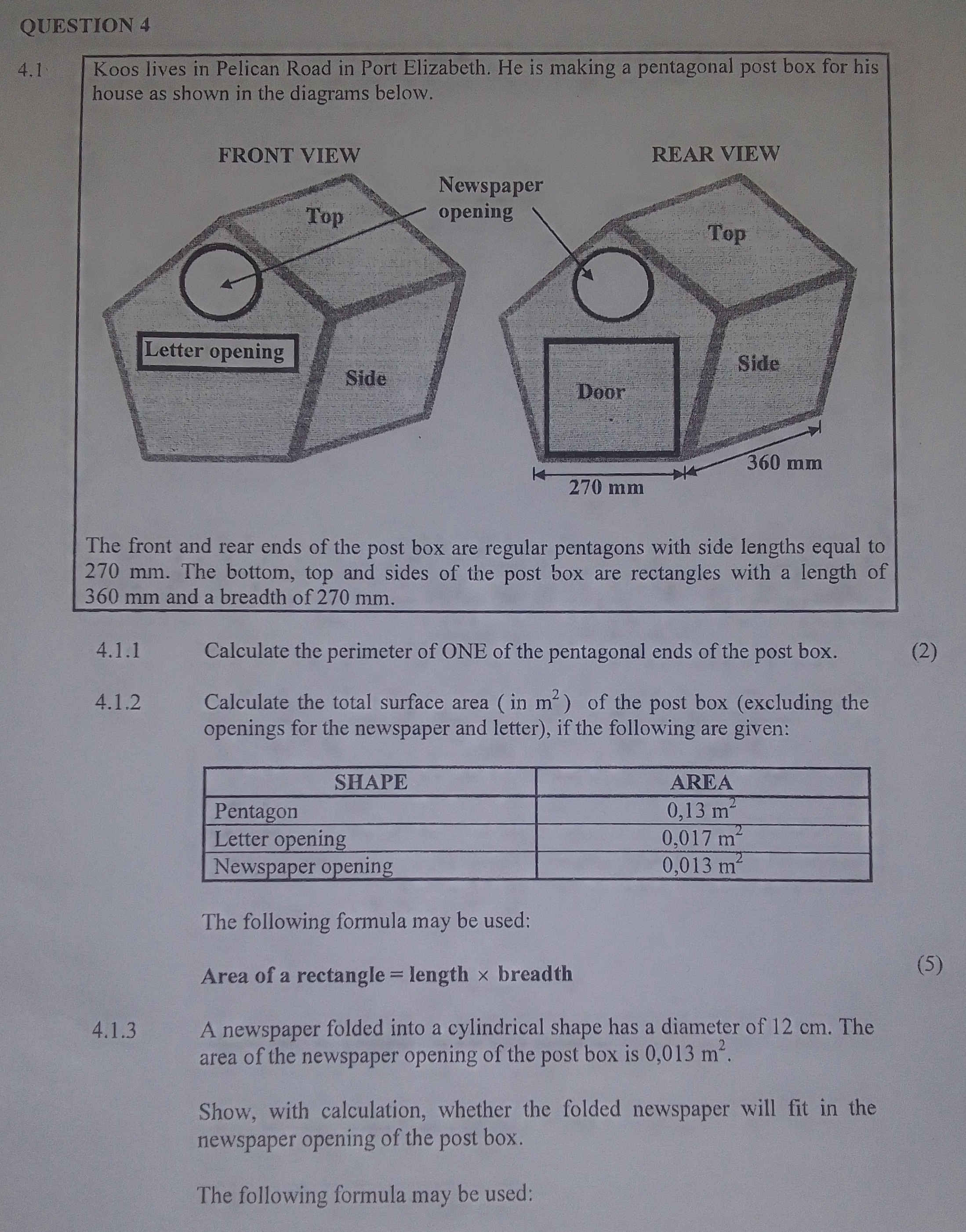 4. Koos lives in Pelican Road in Port | StudyX
