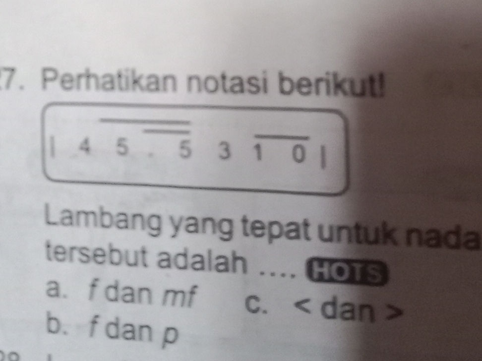 27. Perhatikan notasi berikut! | 4 5 . 5 3 | StudyX