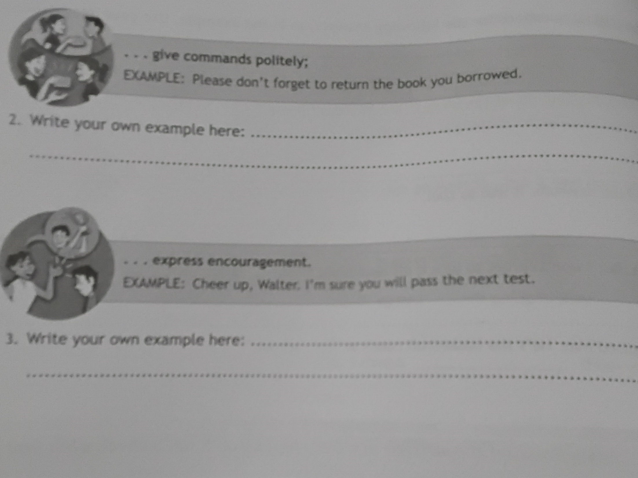 give commands politely; EXAMPLE: Please | StudyX