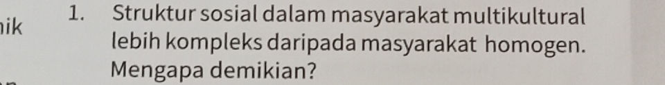 1. Struktur sosial dalam masyarakat | StudyX