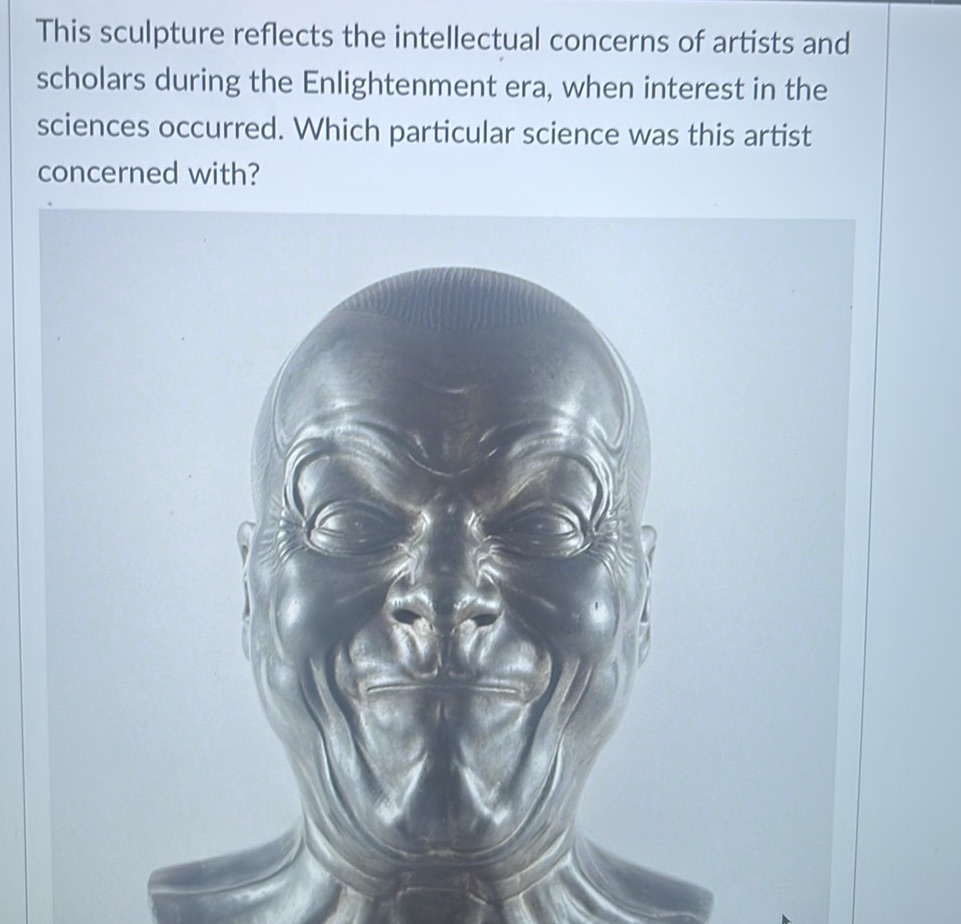 This sculpture reflects the intellectual | StudyX