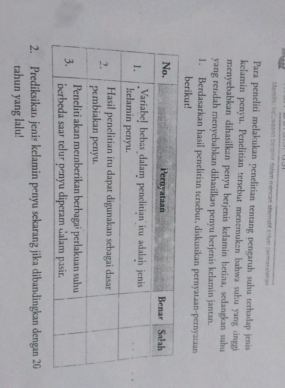 Para peneliti melakukan penelitian tentang | StudyX