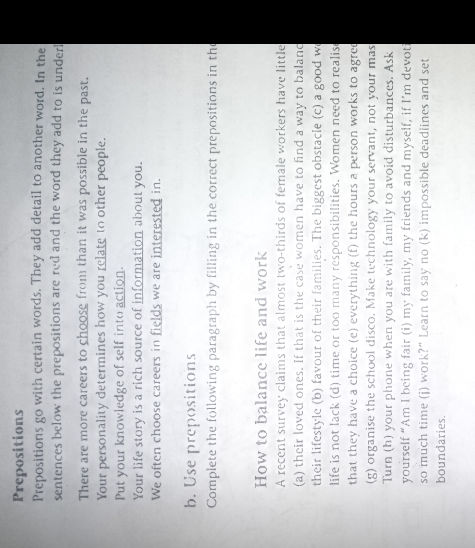 b. Use prepositions Complete the following | StudyX