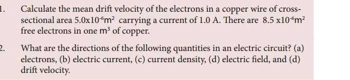 Calculate the mean drift velocity of the