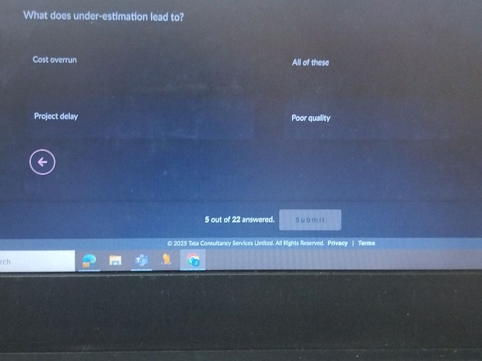What does under-estimation lead to? Cost | StudyX