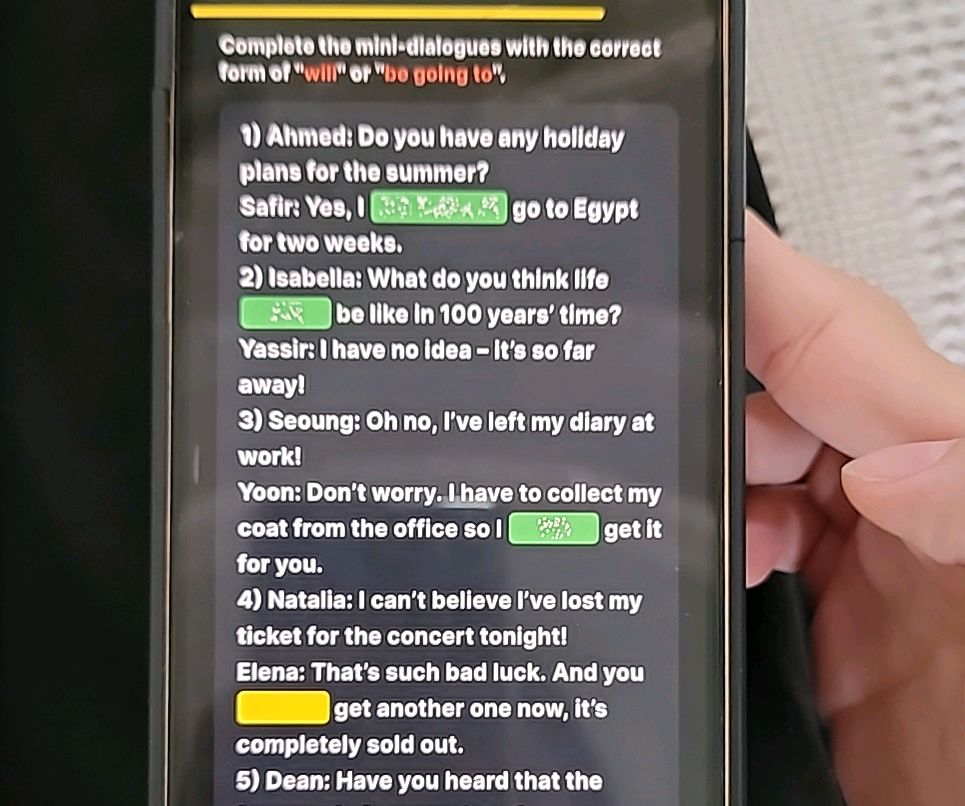 Complete the mini-dialogues with the correct | StudyX