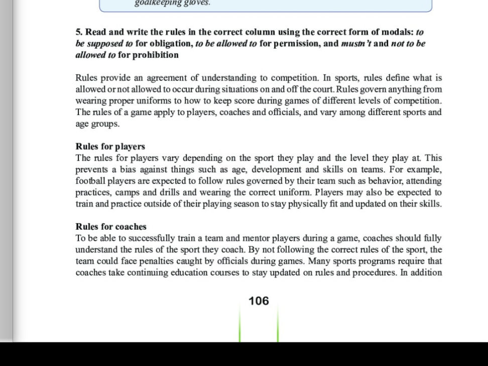 5. Read and write the rules in the correct | StudyX