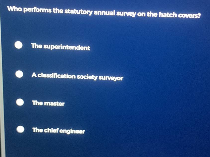 Who performs the statutory annual survey on