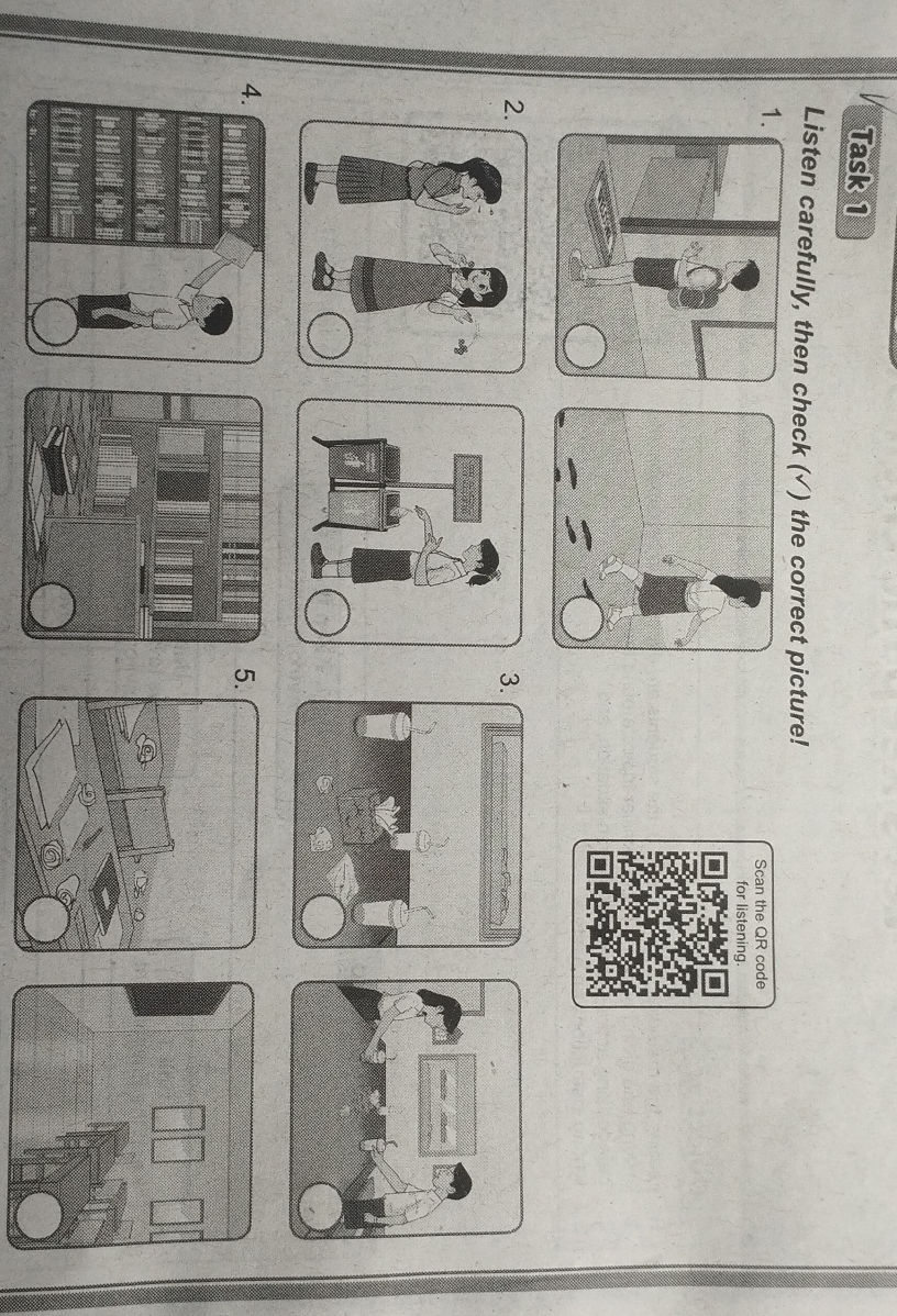 Task 1 Listen carefully, then check ( ) the | StudyX