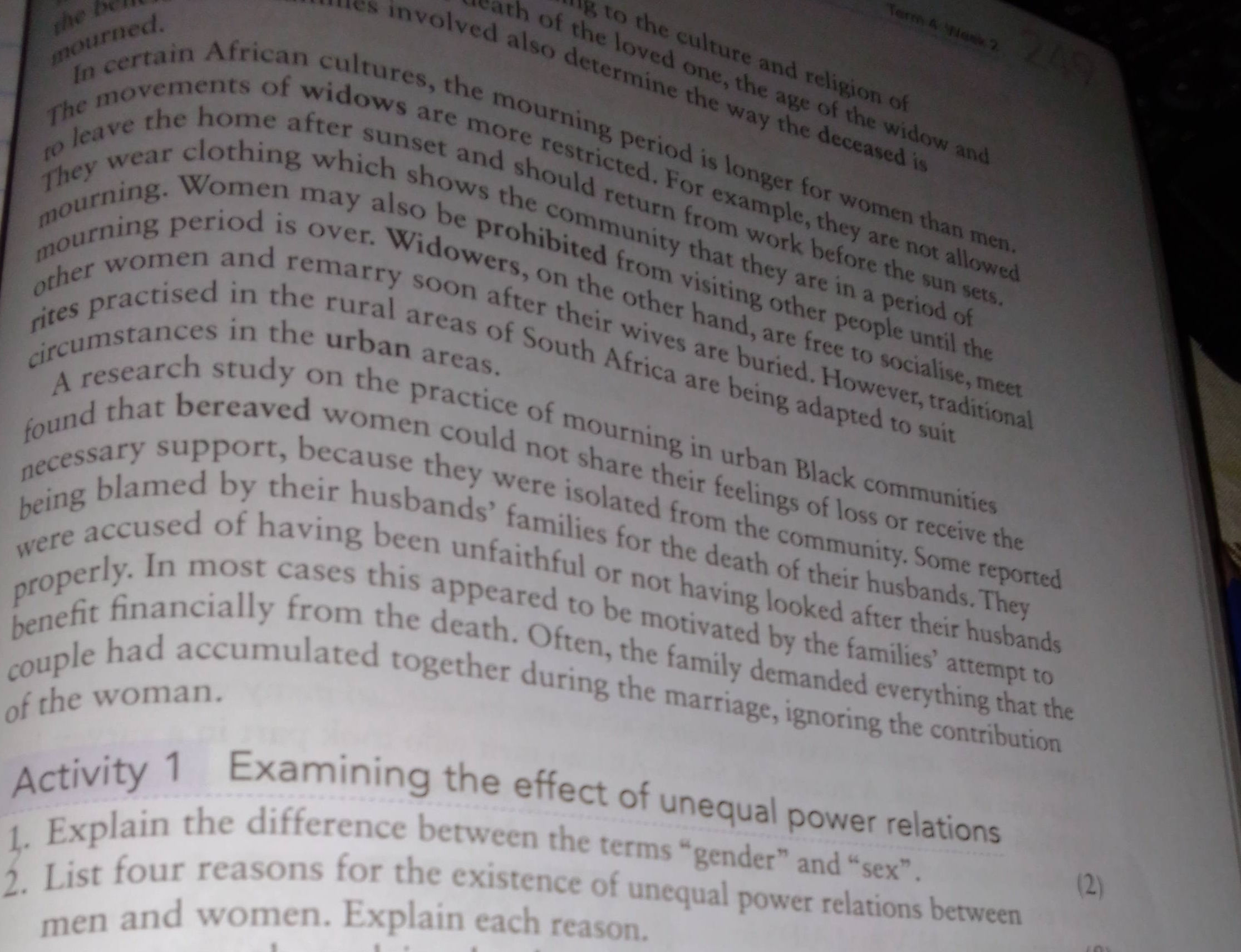 Activity 1 Examining the effect of unequal | StudyX