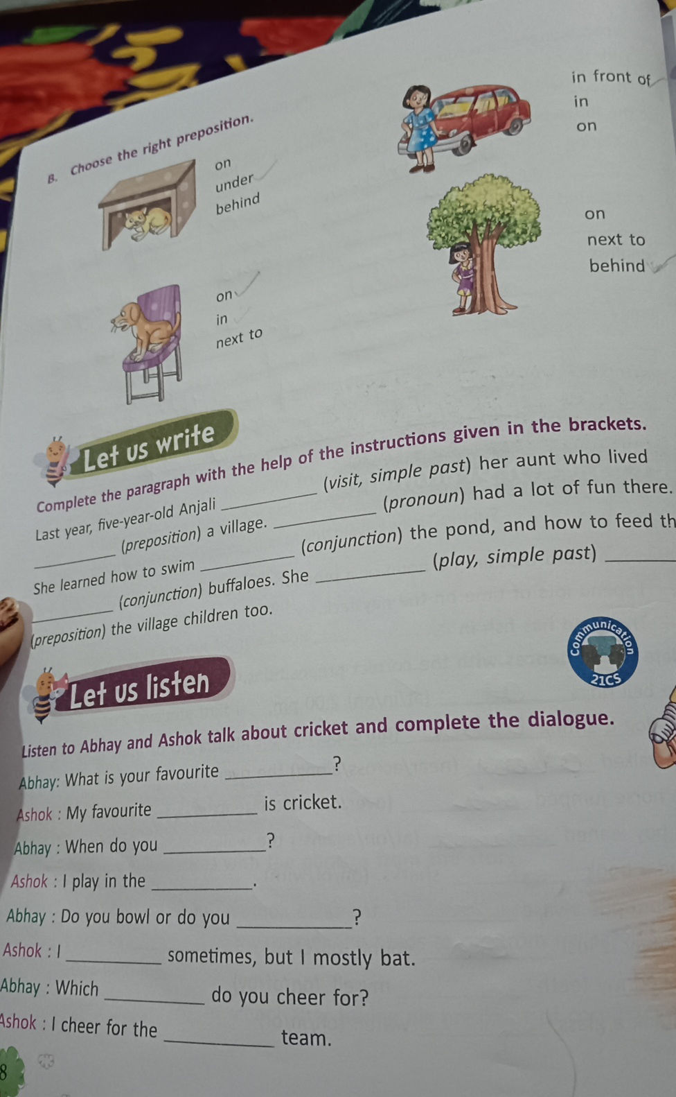 8. Choose the right preposition. * on * | StudyX