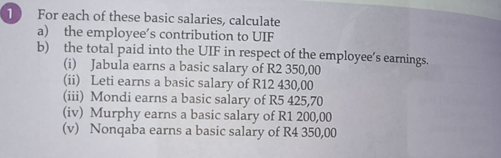 1 For each of these basic salaries, | StudyX