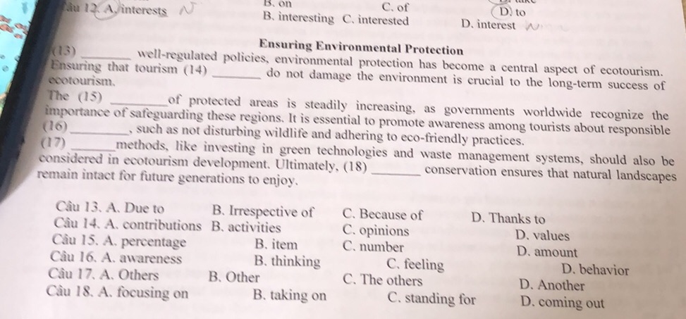 (13) ______ well-regulated policies, | StudyX