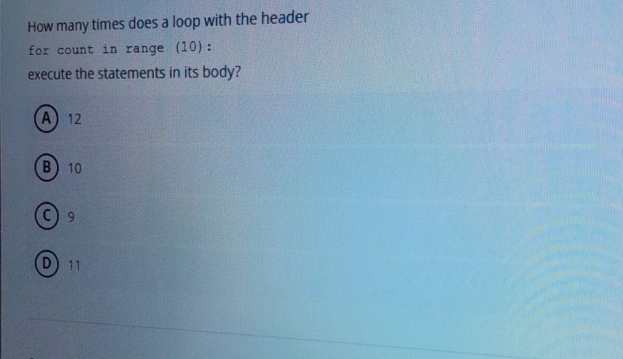 How many times does a loop with the header | StudyX