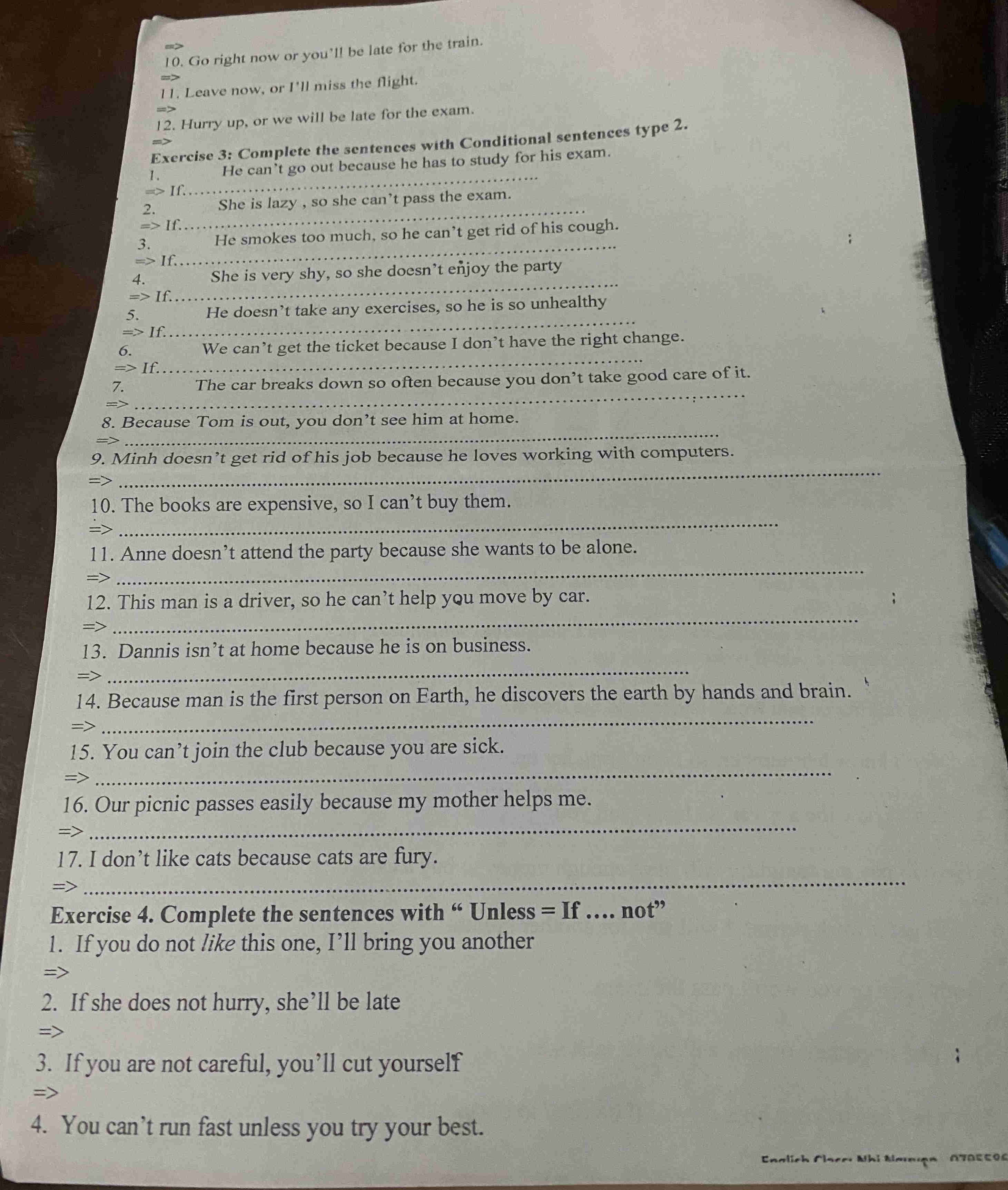 Exercise 3: Complete the sentences with | StudyX