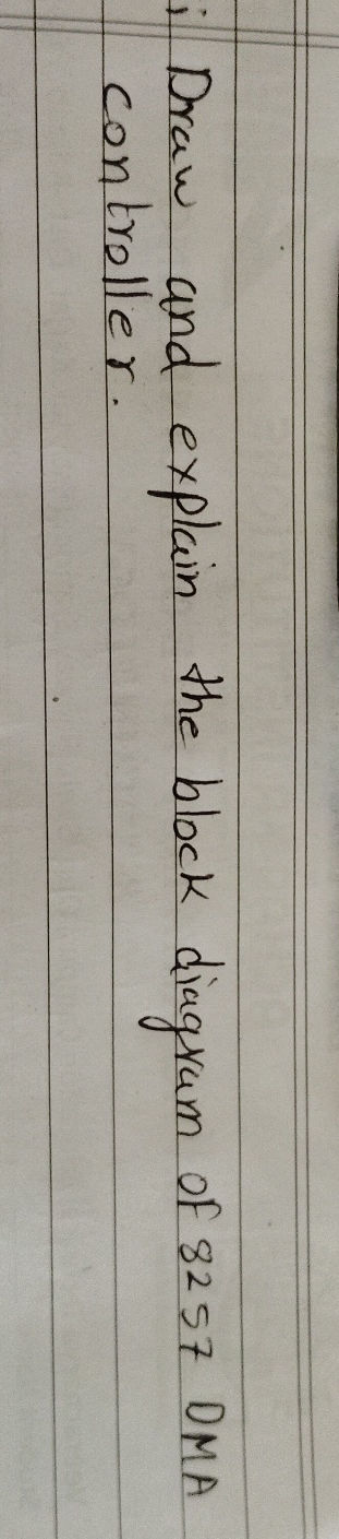 Draw and explain the block diagram of 8257 | StudyX