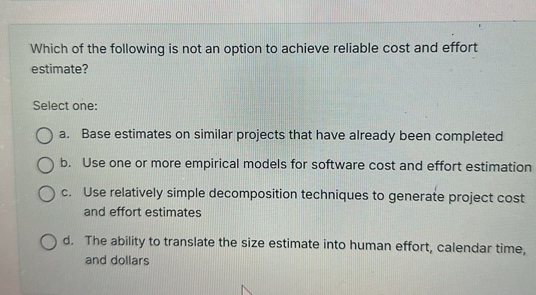 Which of the following is not an option to | StudyX