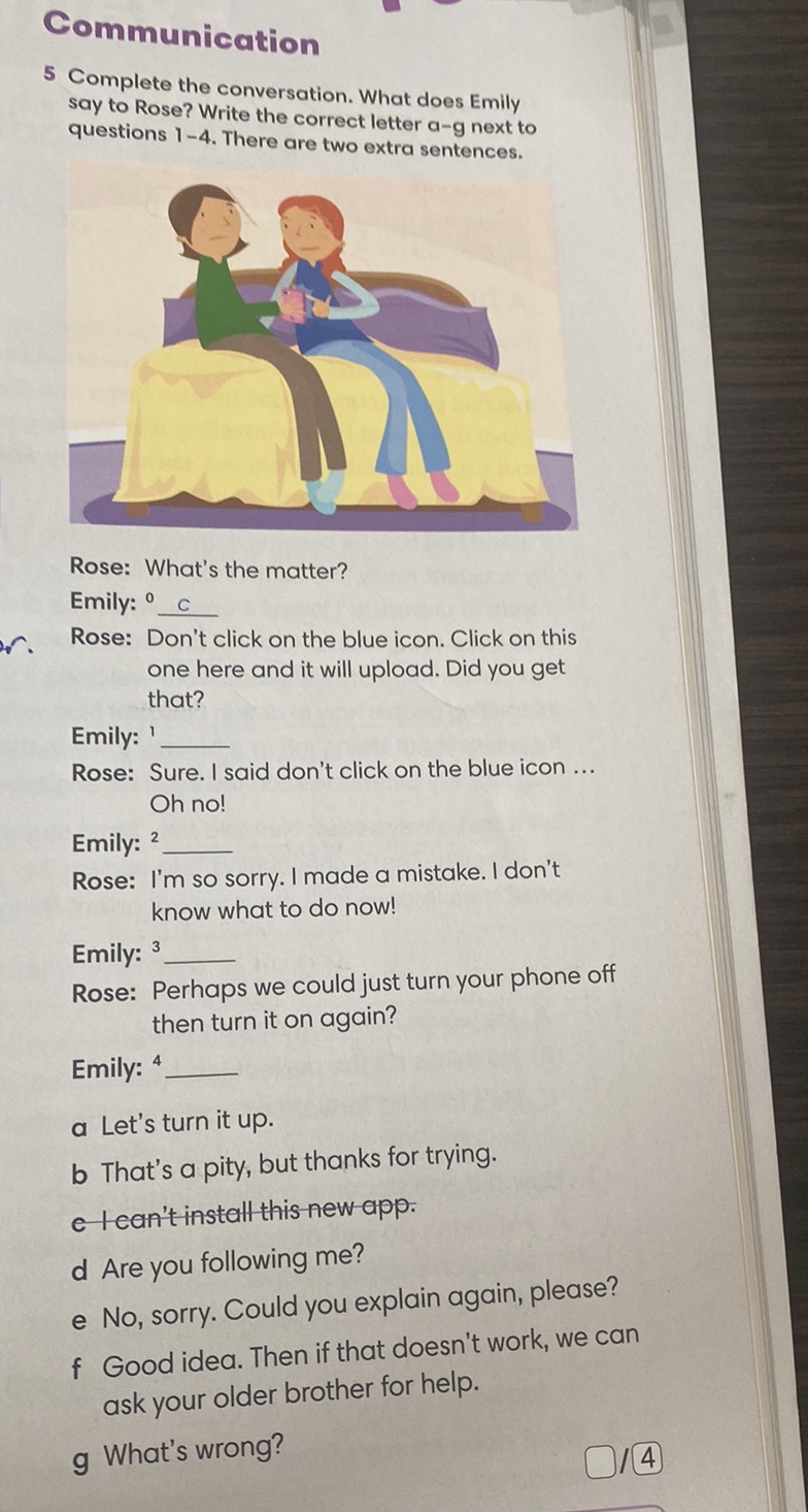 5 Complete the conversation. What does Emily | StudyX