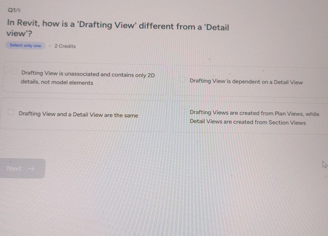 In Revit, how is a 'Drafting View' different | StudyX
