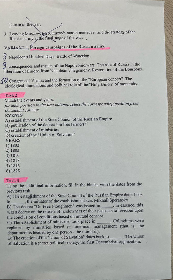 Task 2 Match the events and years: for each | StudyX