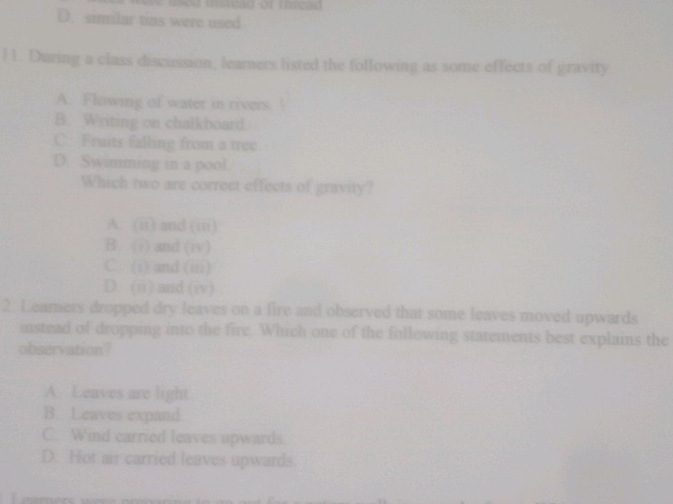 11. During a class discussion, learners | StudyX