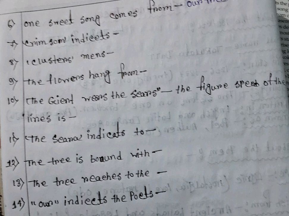 6) one sweet song comes from- 7) Crimson | StudyX