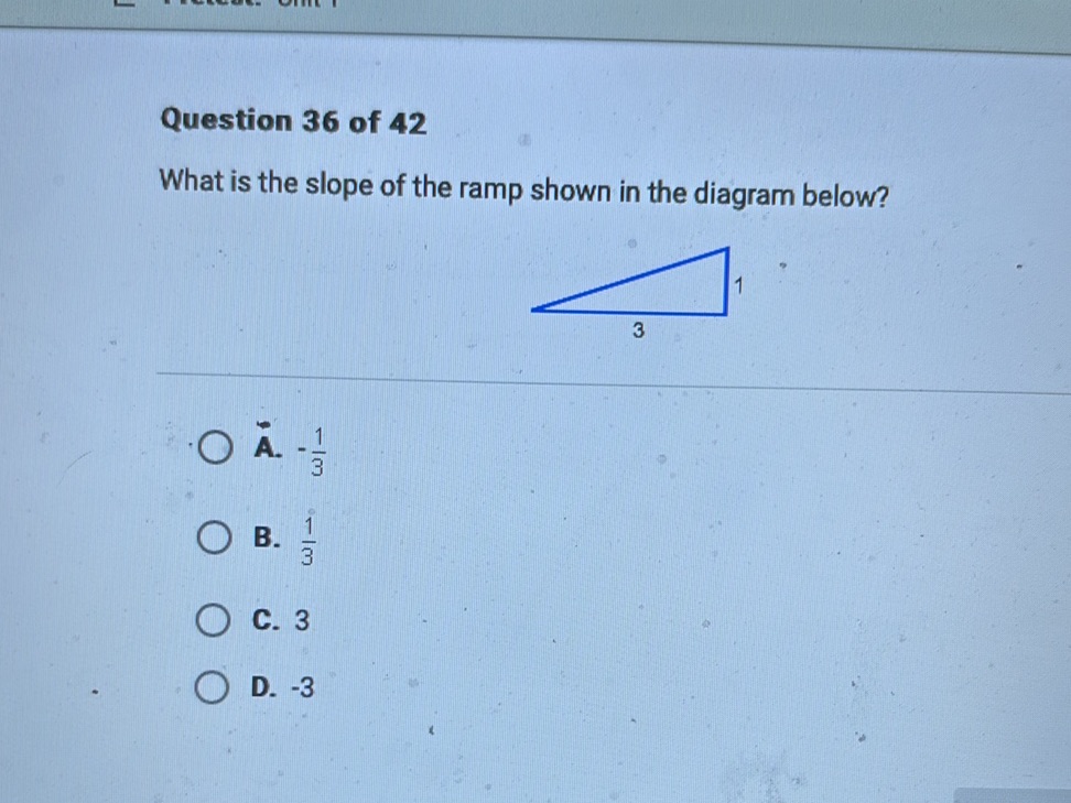 What is the slope of the ramp shown in the | StudyX