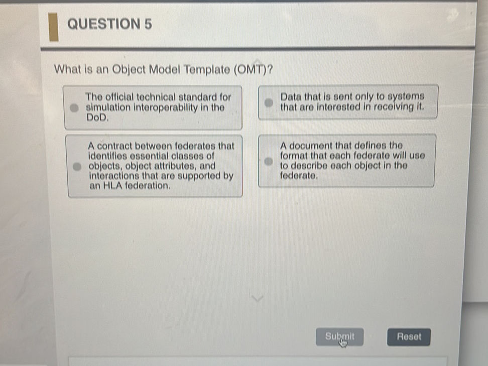 What is an Object Model Template (OMT)? The | StudyX
