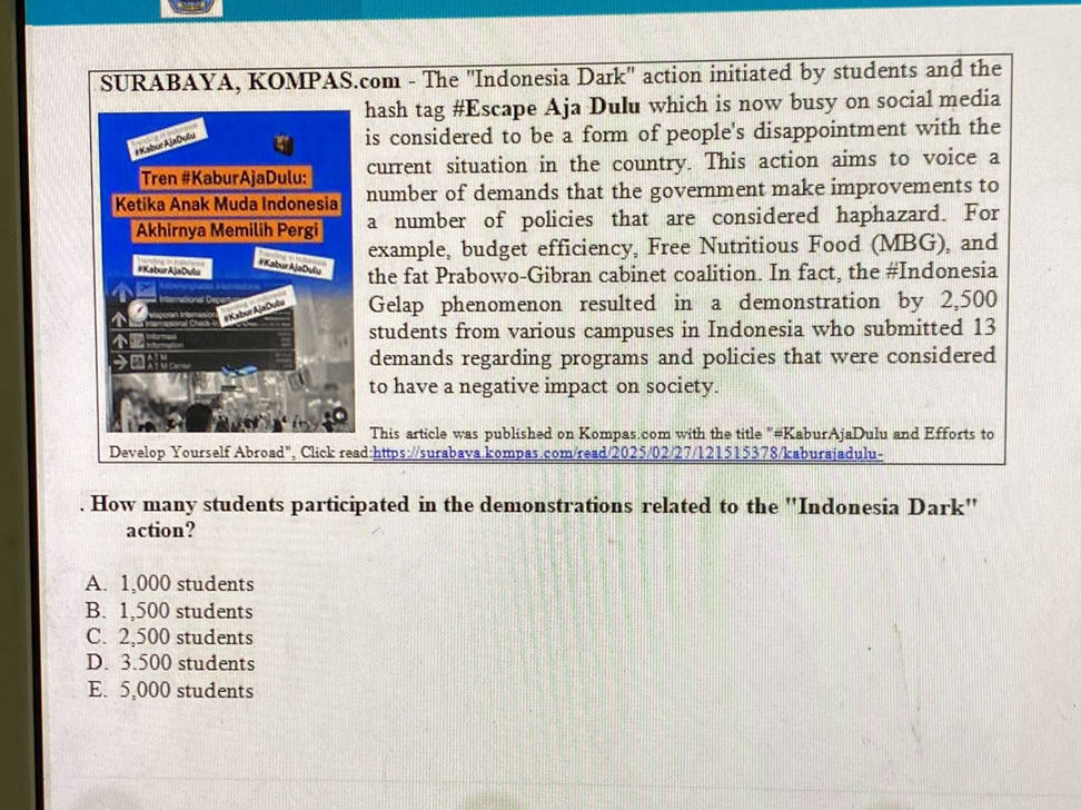 How many students participated in the | StudyX