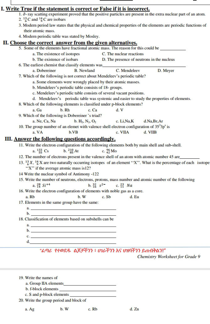 I. Write True if the statement is correct or | StudyX