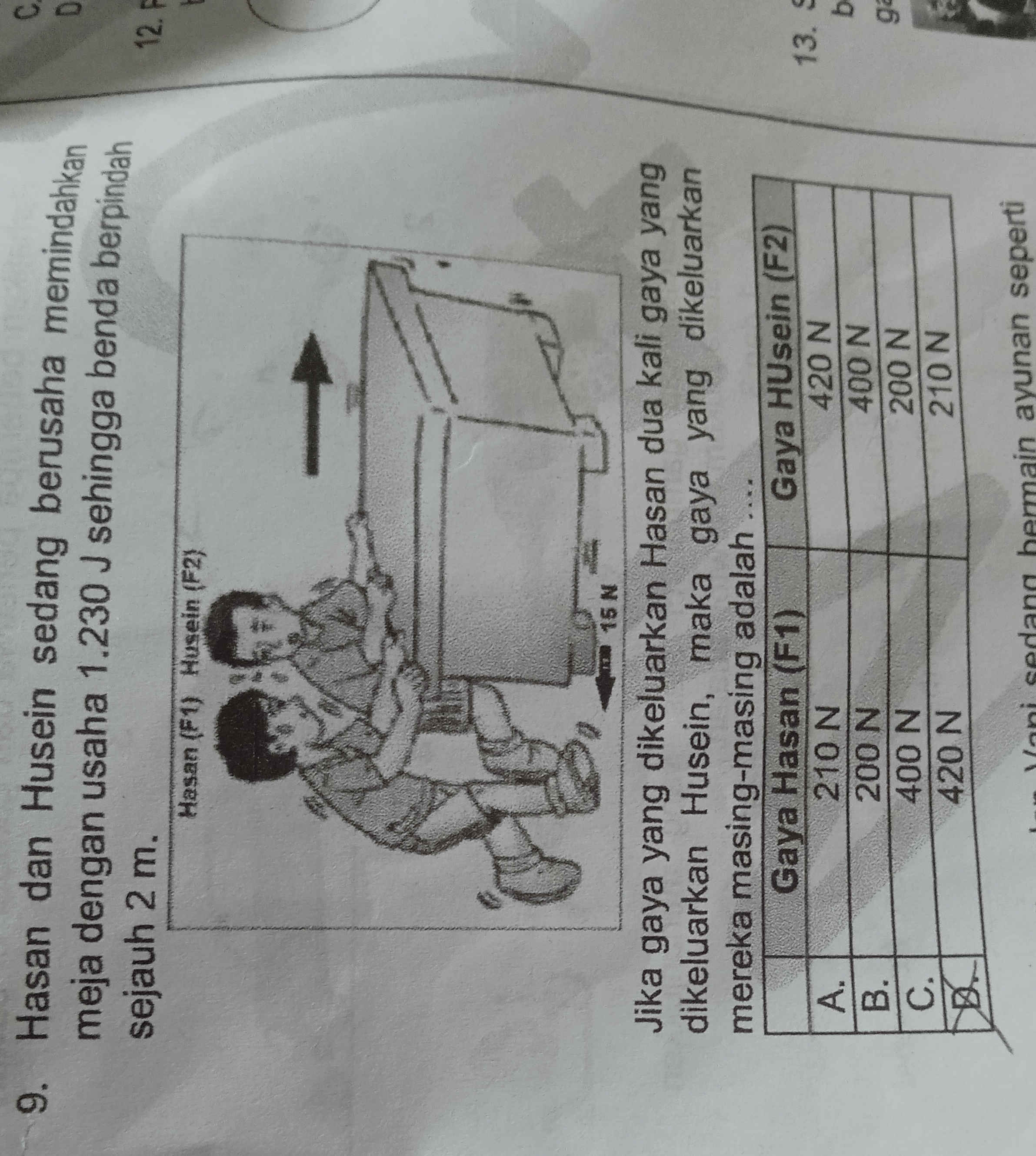 9. Hasan dan Husein sedang berusaha | StudyX