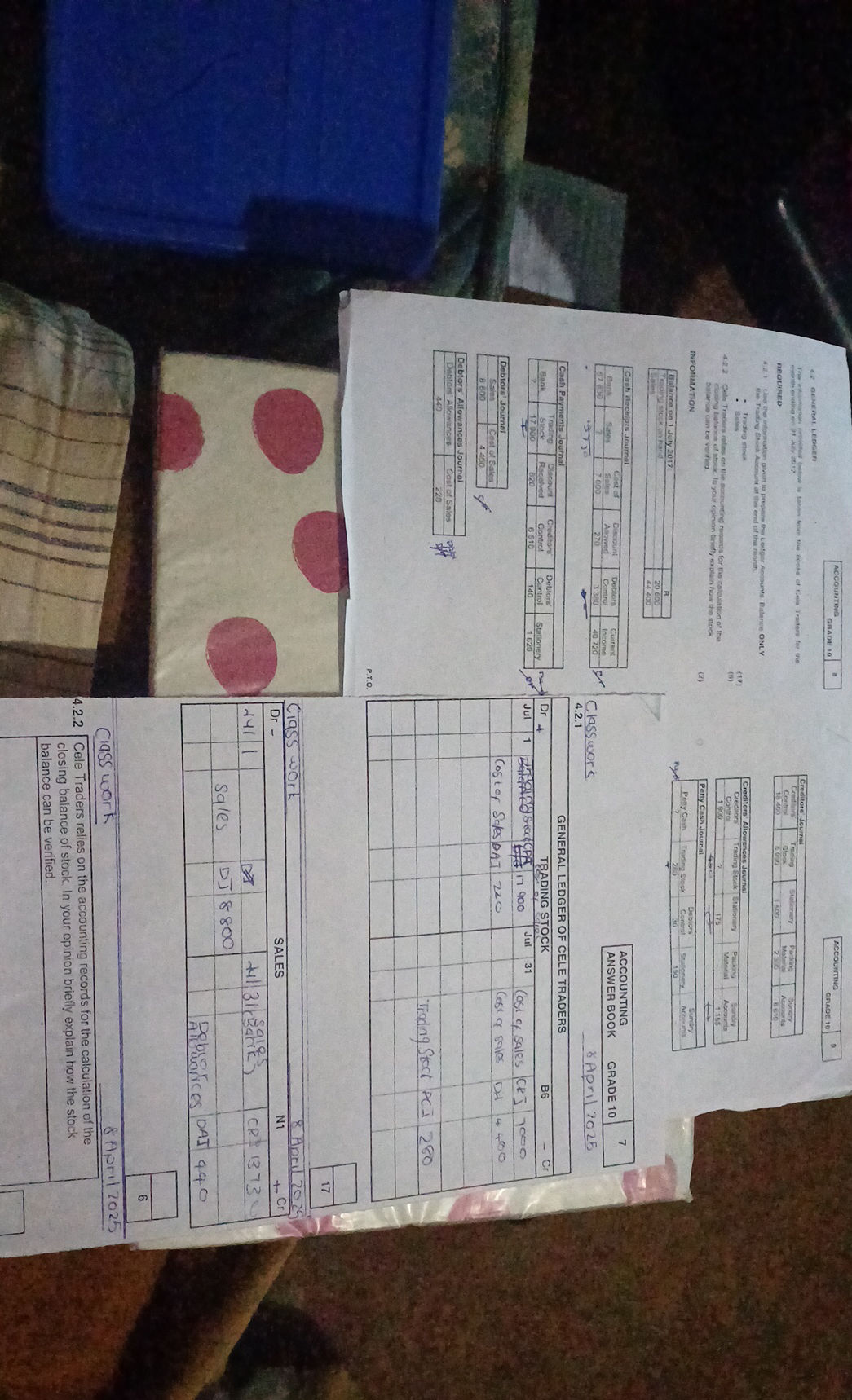 4. 2. 1 Prepare the Ledger Accounts | StudyX