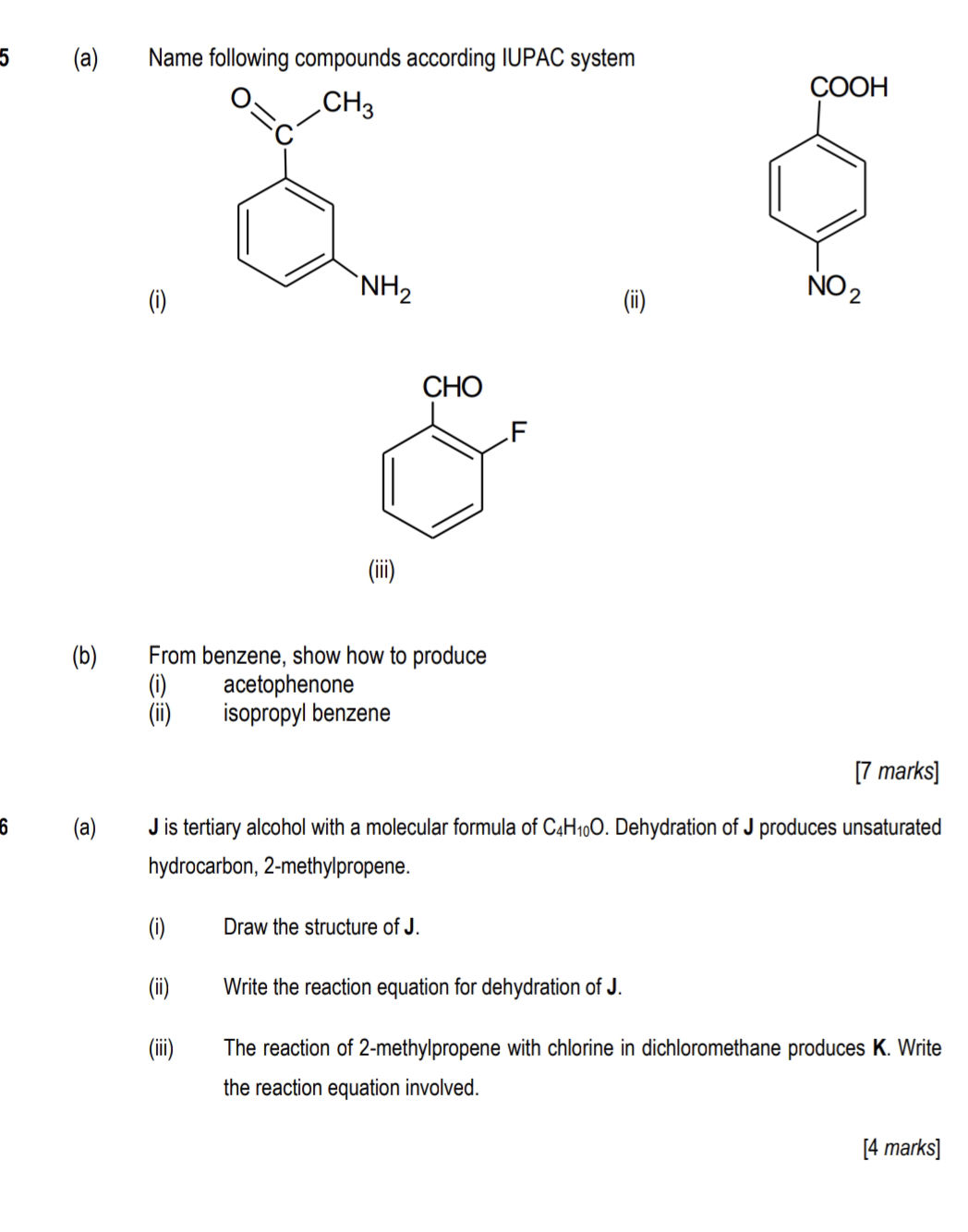 (a) Name following compounds according IUPAC | StudyX