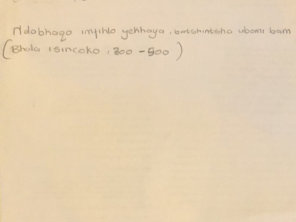 Ndobhaga imfihlo yekhaya, batshintsha ubomi | StudyX