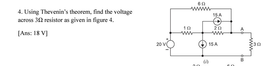 4. Using Thevenin's theorem, find the | StudyX