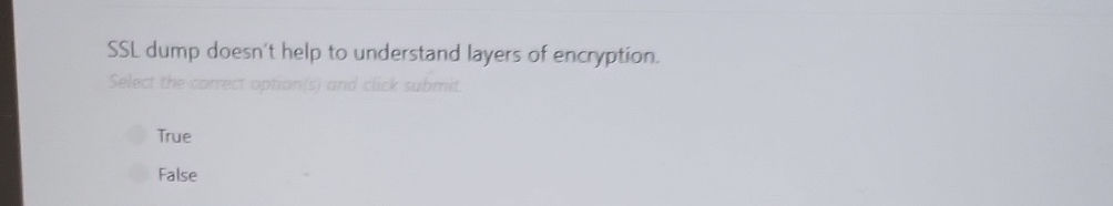 SSL dump doesn't help to understand layers | StudyX