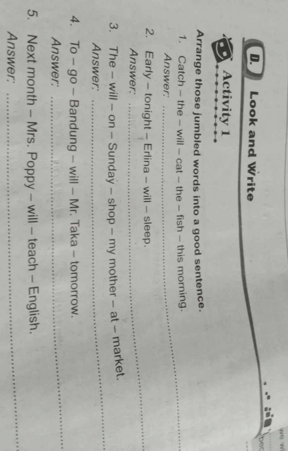 Arrange those jumbled words into a good | StudyX