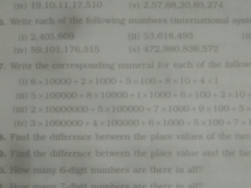 6. Write each of the following numbers | StudyX
