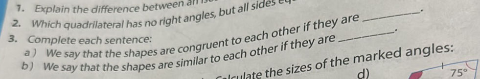 1. Explain the difference between an... 2. | StudyX