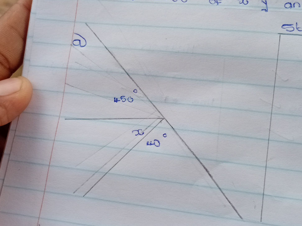 Find the value of x. Diagram with angles: | StudyX