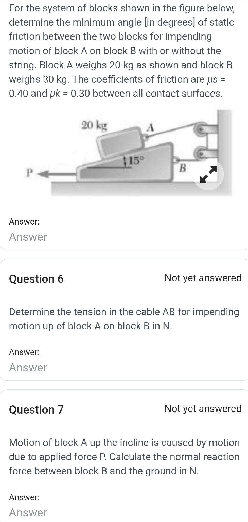 For the system of blocks shown in the figure | StudyX